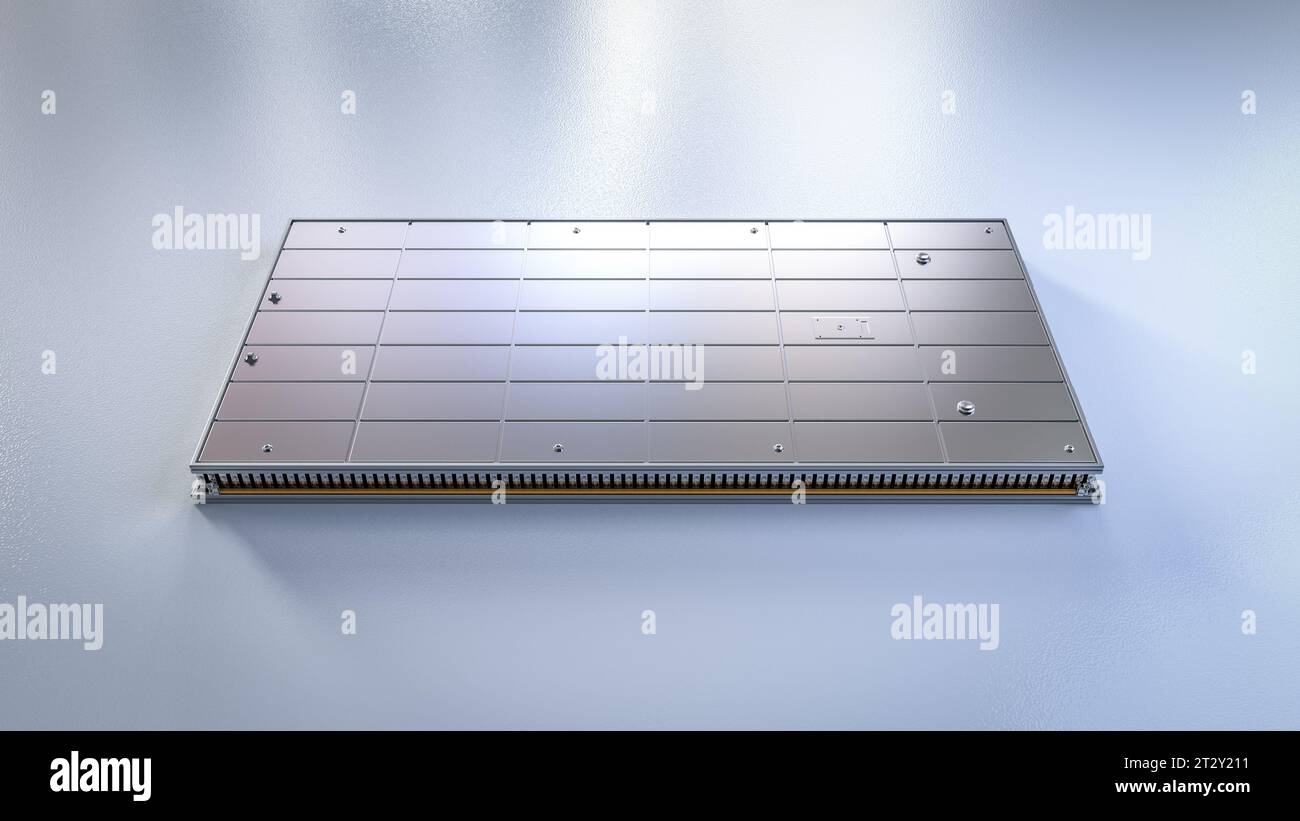 3d rendering electric vehicle battery or pack of lithium-ion battery ...