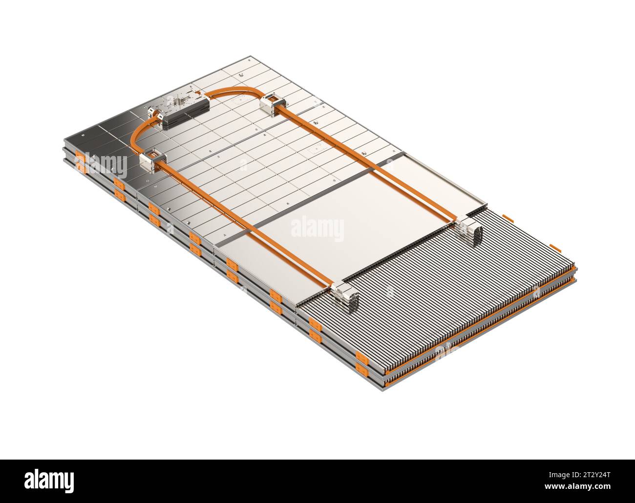 3d rendering electric vehicle battery or pack of lithium-ion battery ...