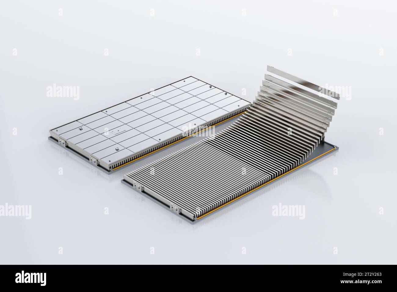 3d rendering electric vehicle battery or pack of lithium-ion battery ...