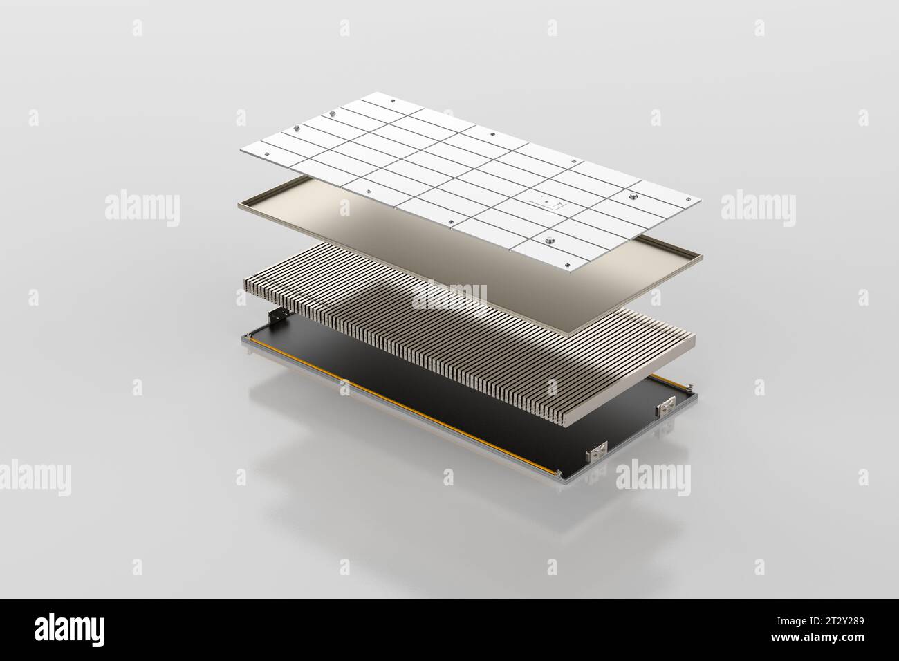 3d rendering electric vehicle battery or pack of lithium-ion battery ...