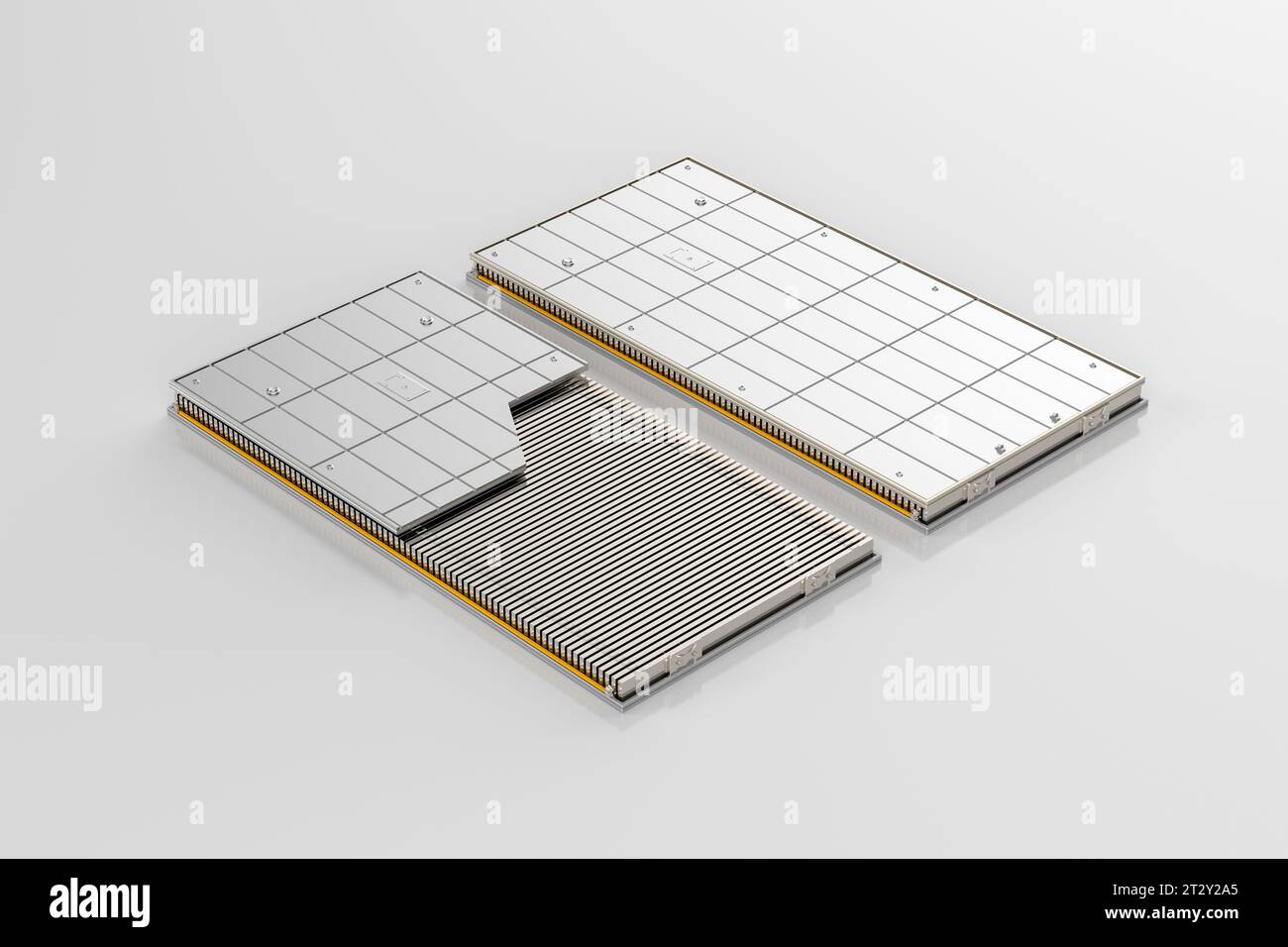 3d rendering electric vehicle battery or pack of lithium-ion battery ...