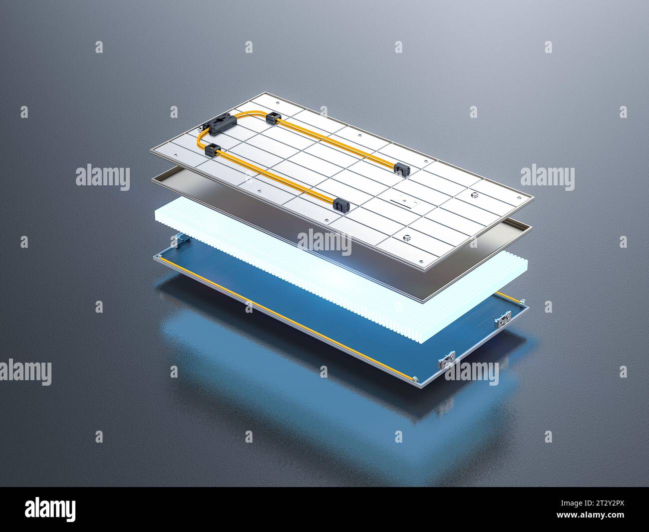 3d rendering electric vehicle battery or pack of lithium-ion battery ...