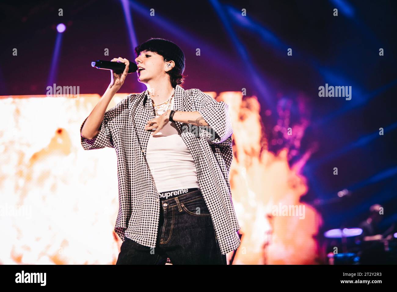 Rome, Italy. 21st Oct, 2023. Singer Arianna Del Giaccio, better known ...