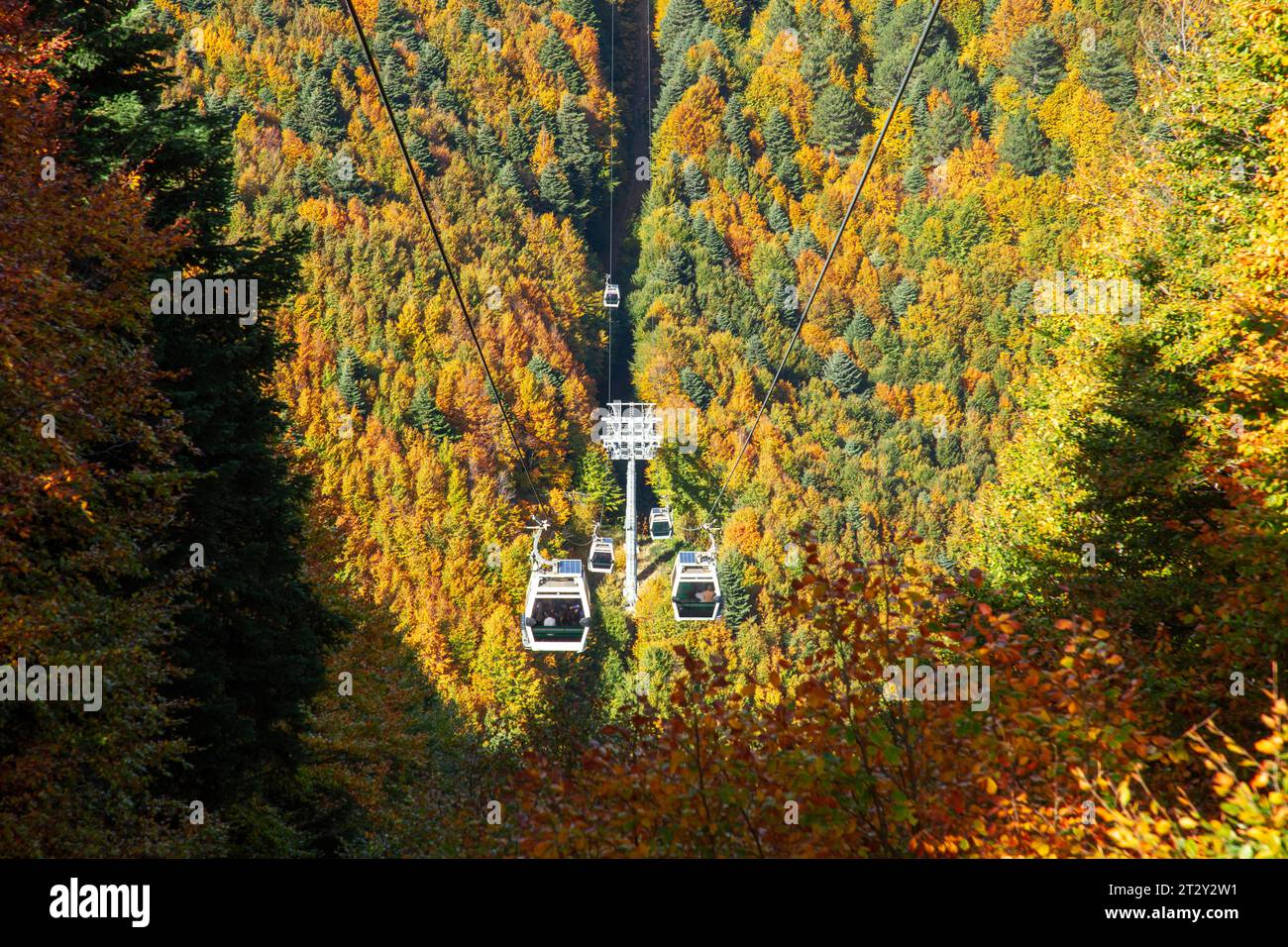Bursa, Uludag cable car autumn images. Turkey Stock Photo - Alamy