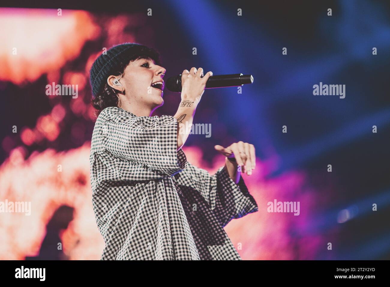 Rome, Italy. 21st Oct, 2023. Singer Arianna Del Giaccio, better known ...