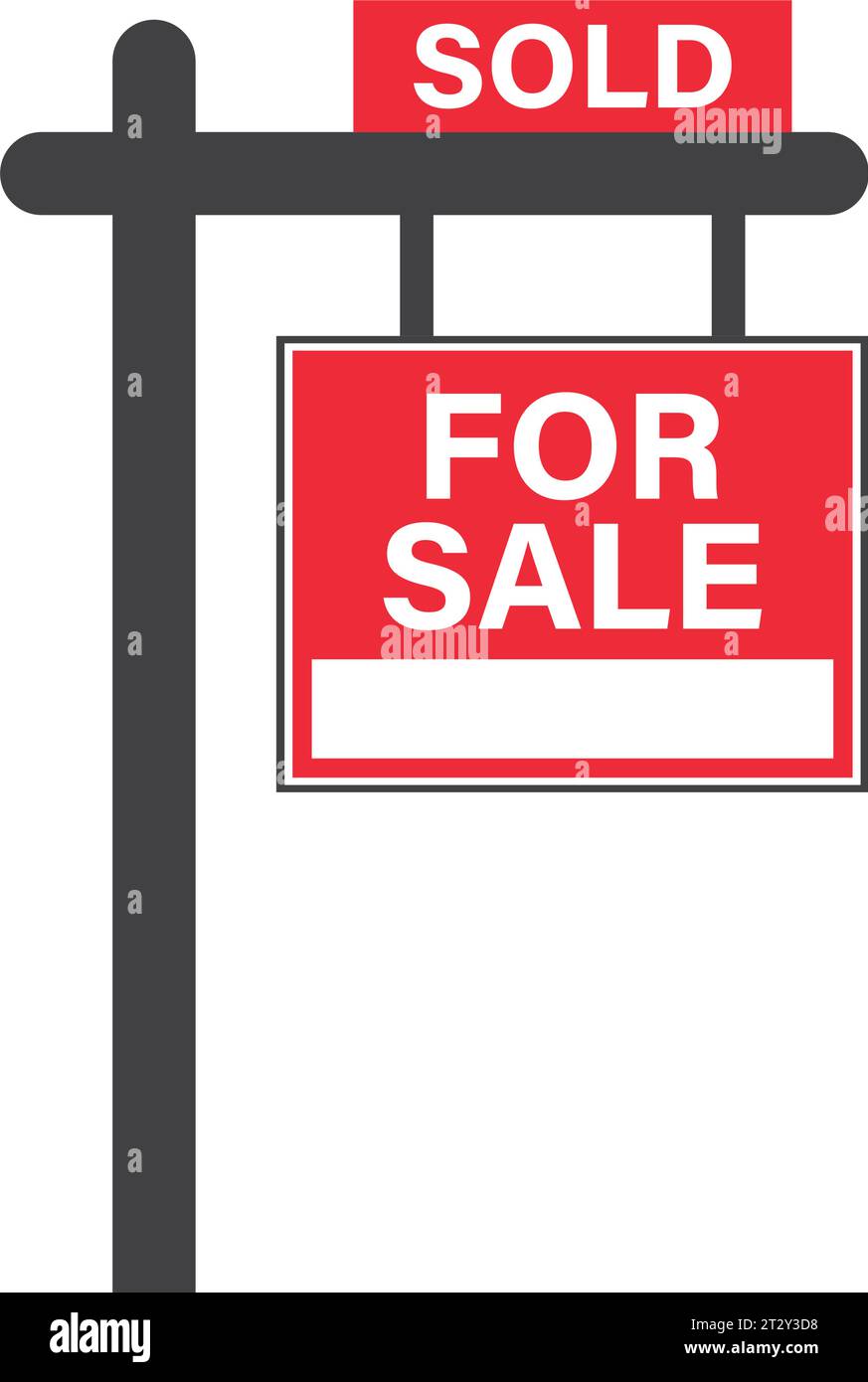 Real estate banner icon in flat style. Sale label vector illustration ...
