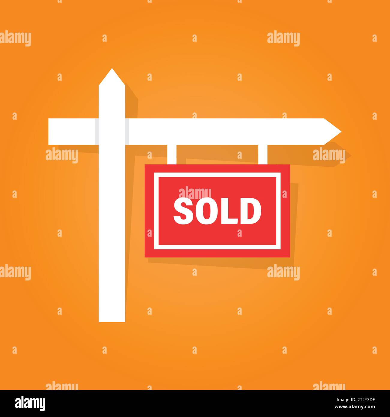 Real estate banner icon in flat style. Sale label vector illustration ...