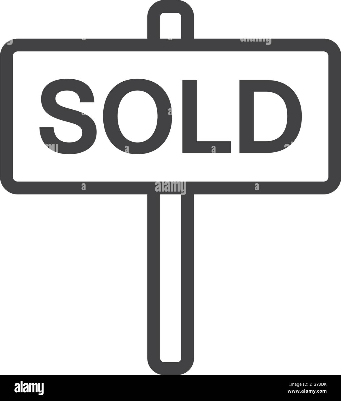 Real estate banner icon in flat style. Sale label vector illustration ...