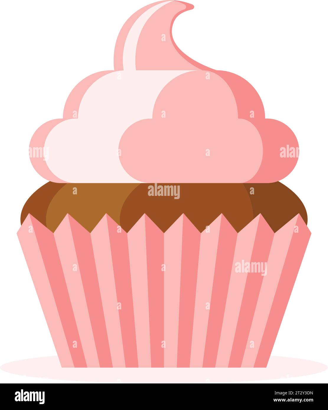 Sweet food icon in flat style. Birthday cake vector illustration on ...