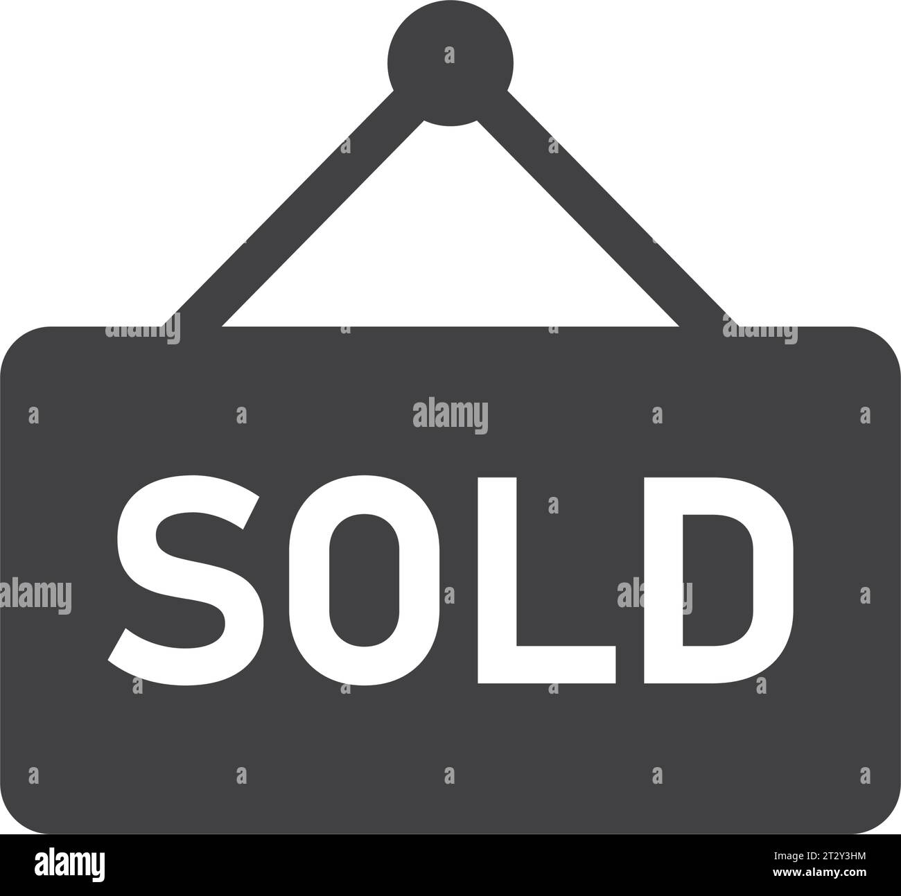 Real estate banner icon in flat style. Sale label vector illustration ...