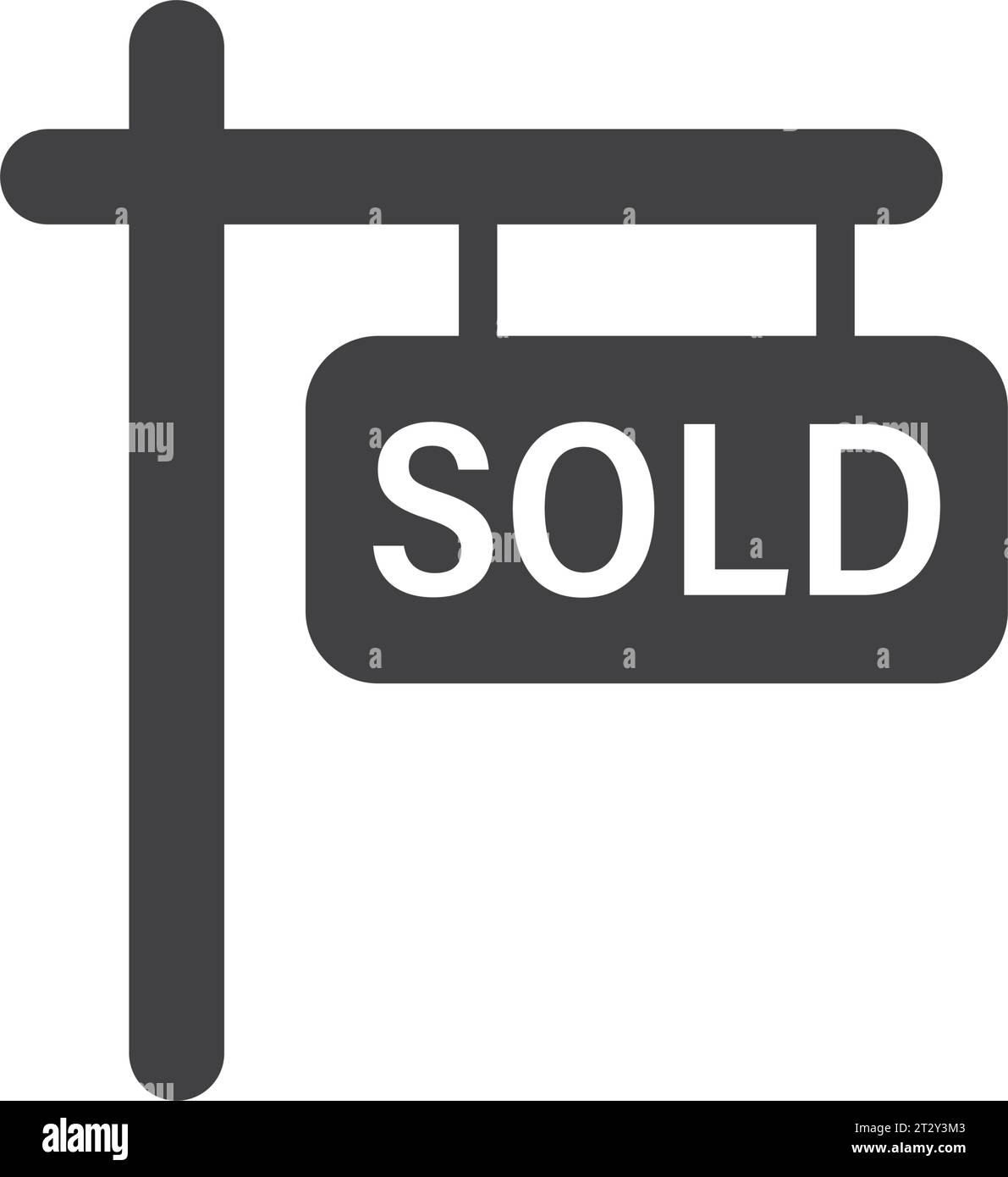 Real estate banner icon in flat style. Sale label vector illustration ...