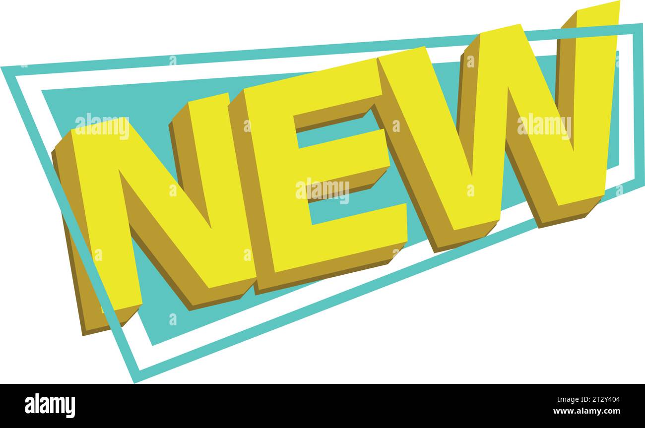 New banner icon in flat style. Arrivals shop vector illustration on ...