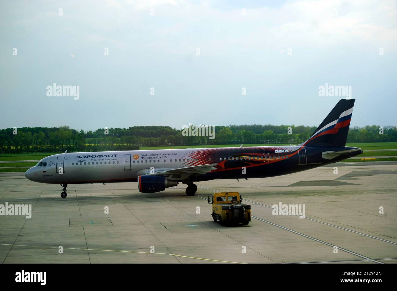 Vienna, Austria. Russian aviation line Aeroflot at the international ...
