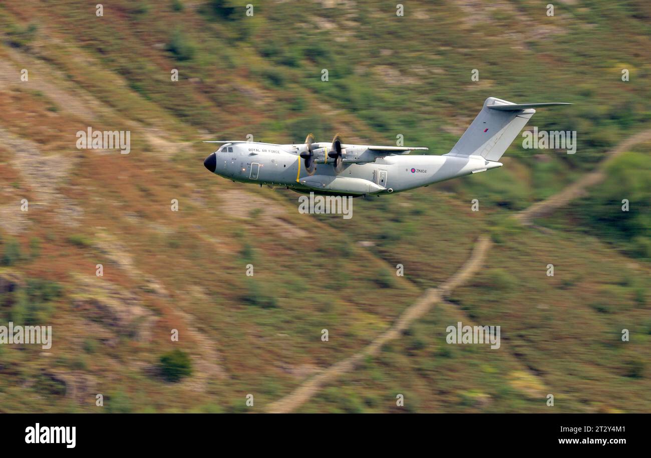 RAF Airbus A400m Atlas ZM404from RAF Brize Norton, flying low level in ...
