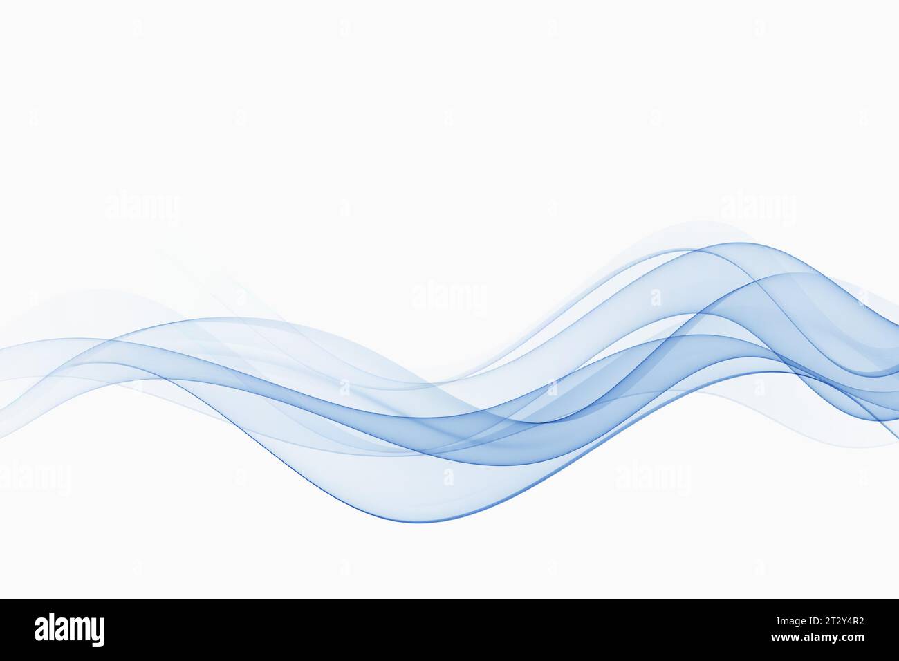 Blue wavy line flow,transparent abstract design element,wave vector ...