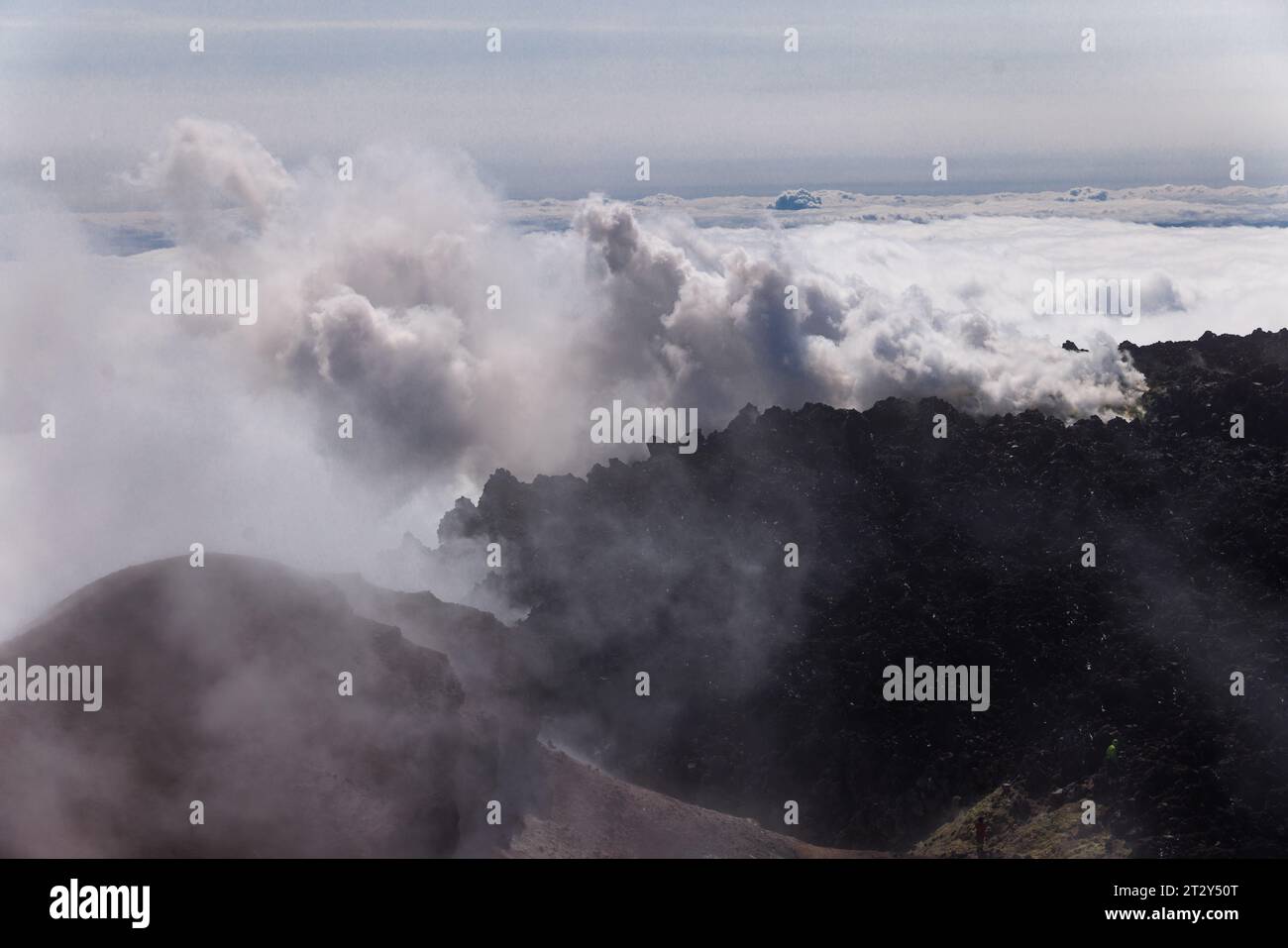 Avachinsky volcano, Kamchatka peninsula, Russia. An active volcano ...