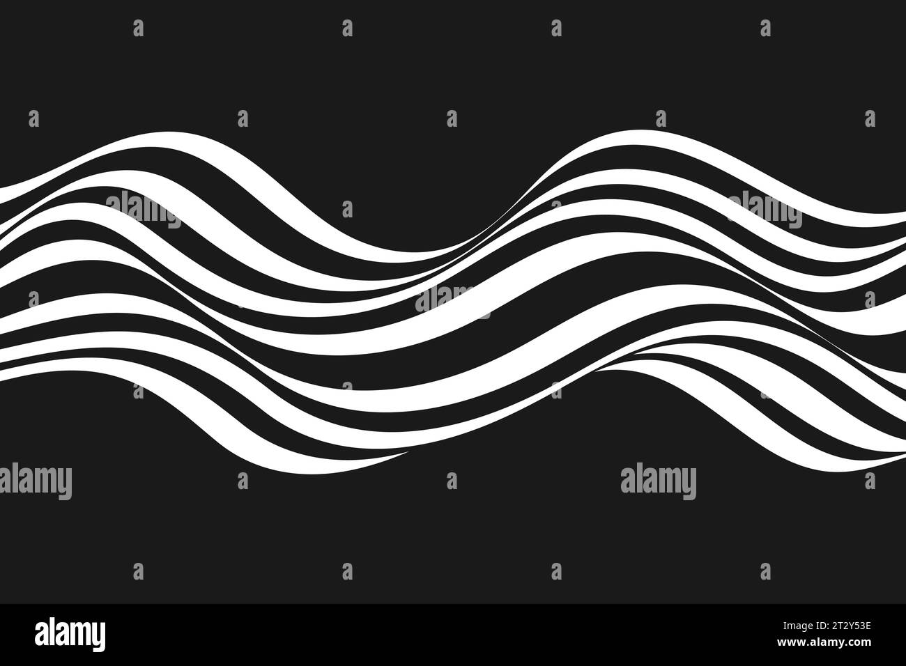 Abstract wave background, black and white wavy stripes or lines design ...