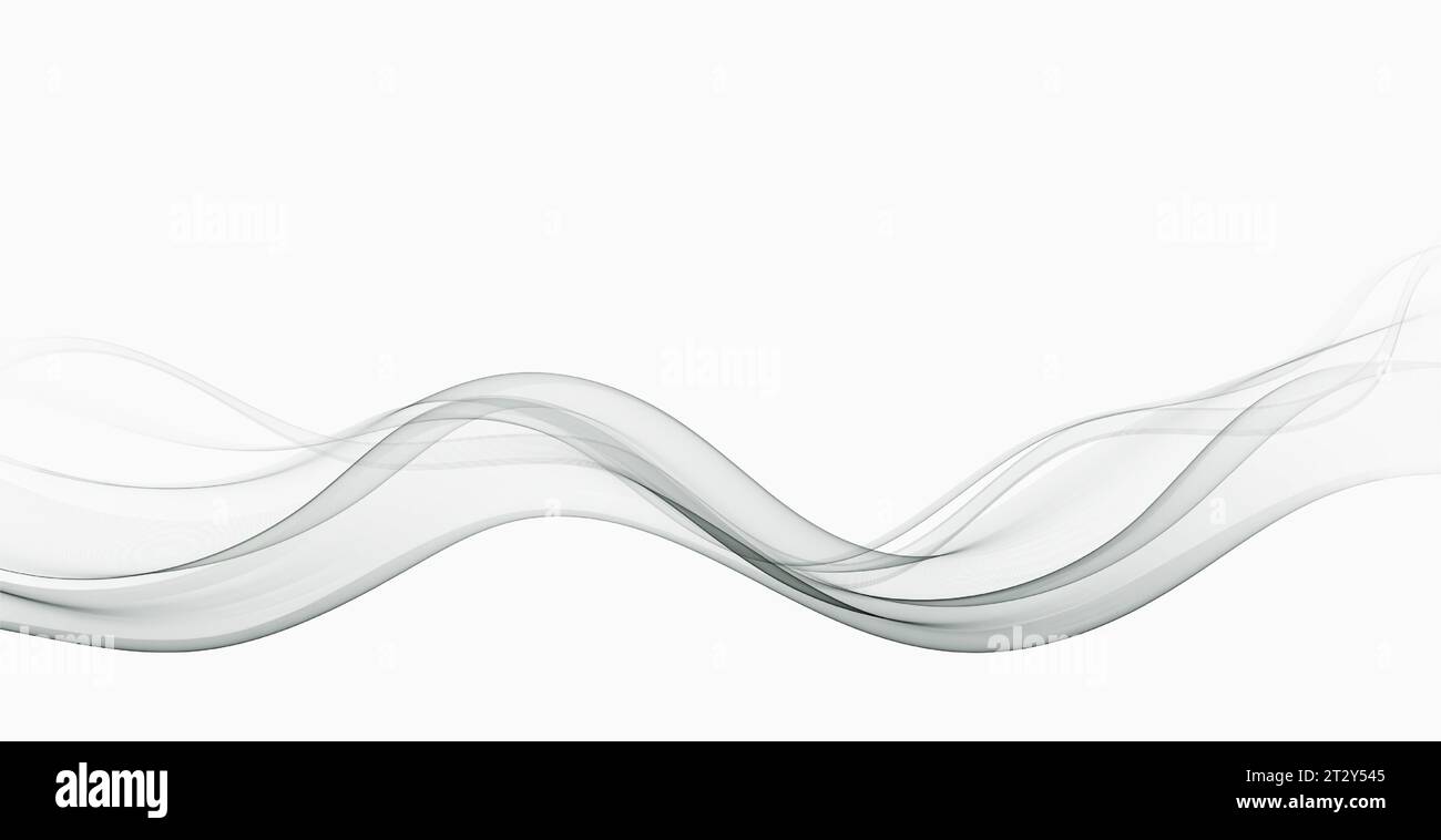 Curved wavy lines of gray color, abstract gray wave Stock Vector Image ...