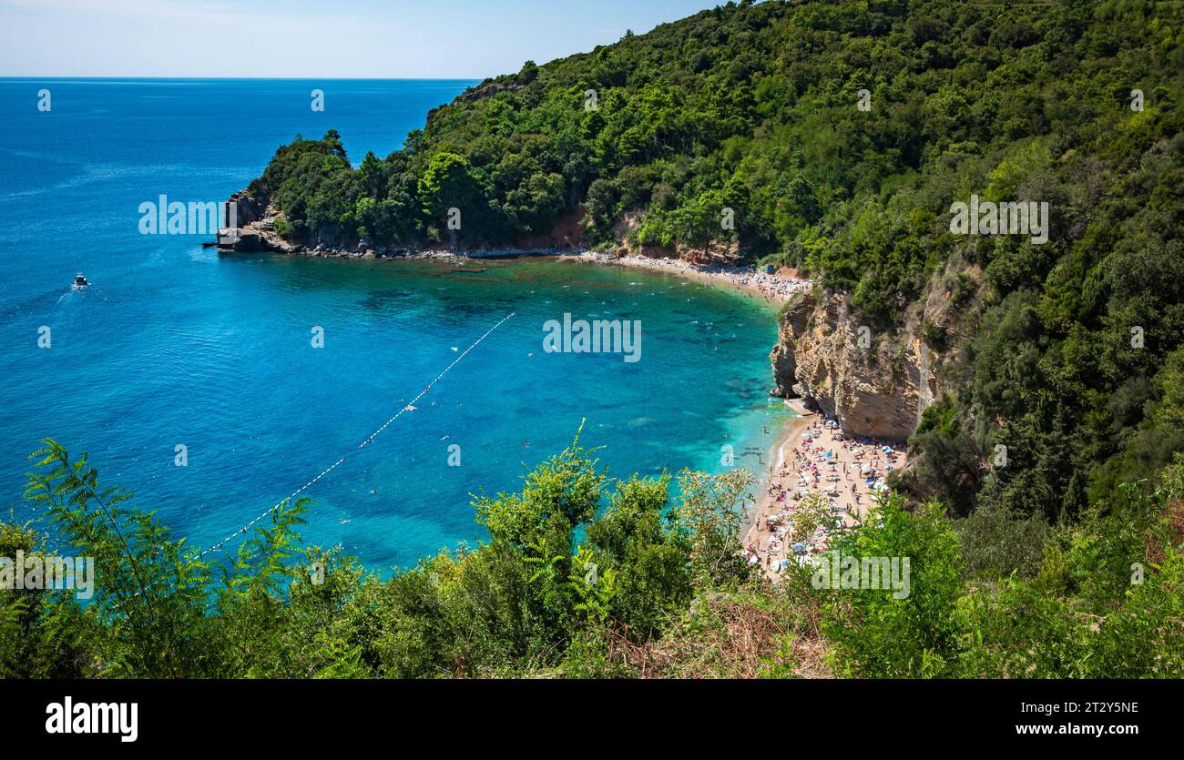 Mogren Beach view from above, Budva, Montenegro Stock Photo - Alamy