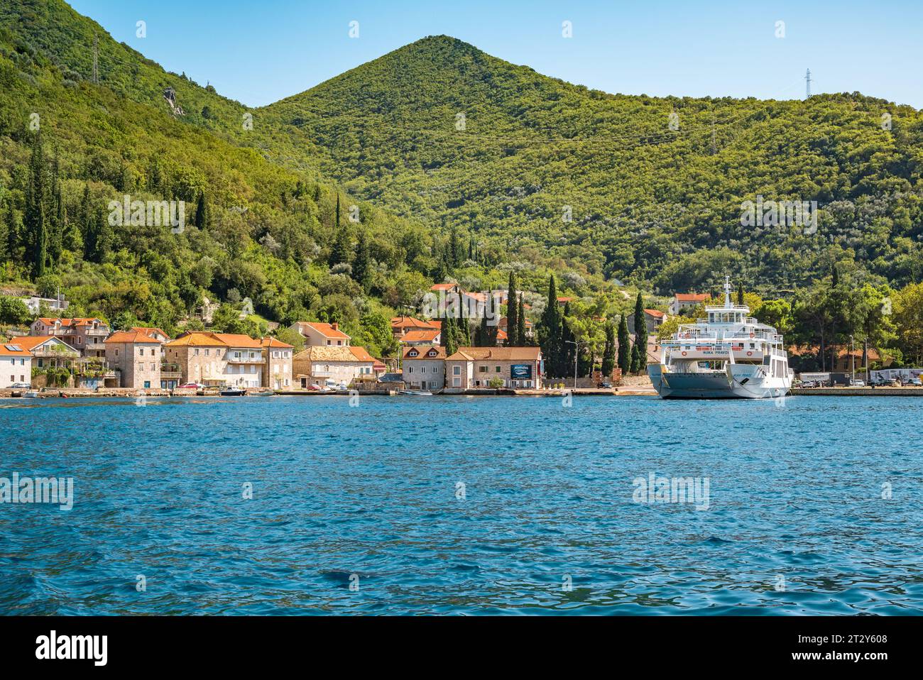 Ferry between kamenari lepetane hi-res stock photography and images - Alamy