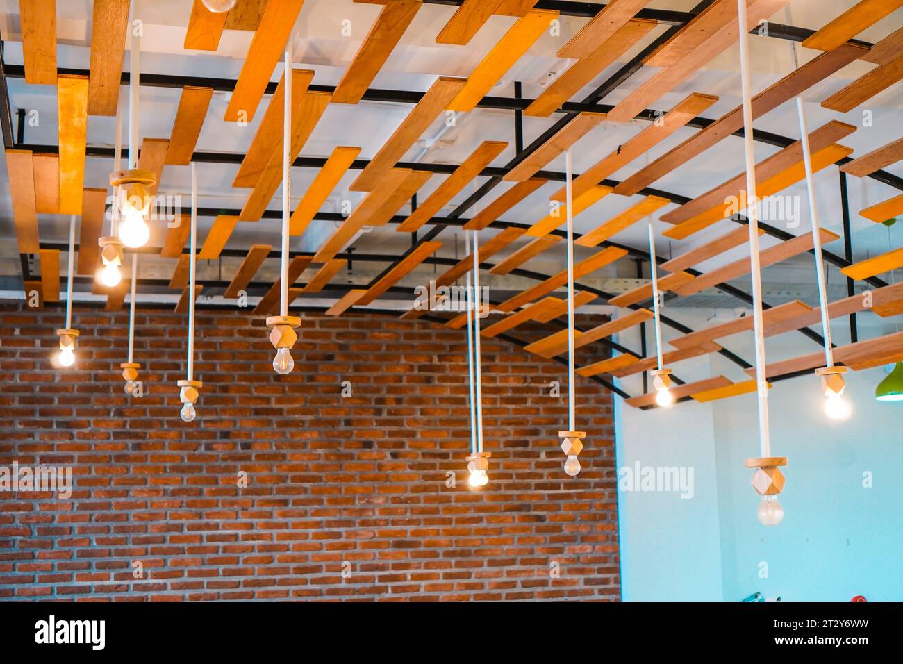 Simple yet captivating pendant lamp model neatly arranged against a ...