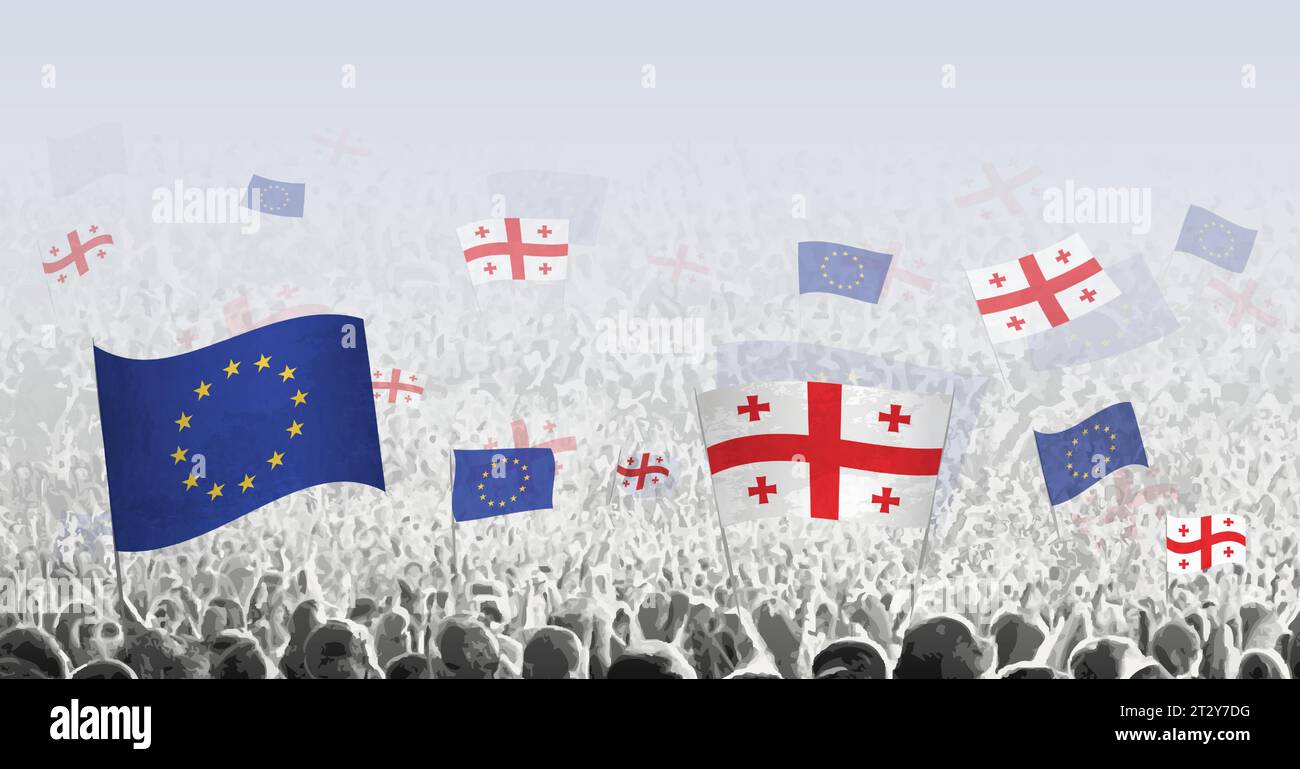 Georgia and eu flag Stock Vector Images - Alamy