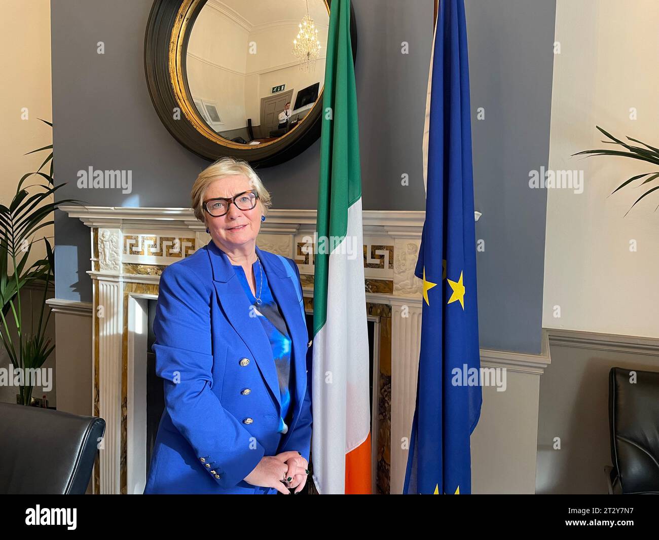 Irish MEP and former Justice Minister Frances Fitzgerald in Dublin, as ...