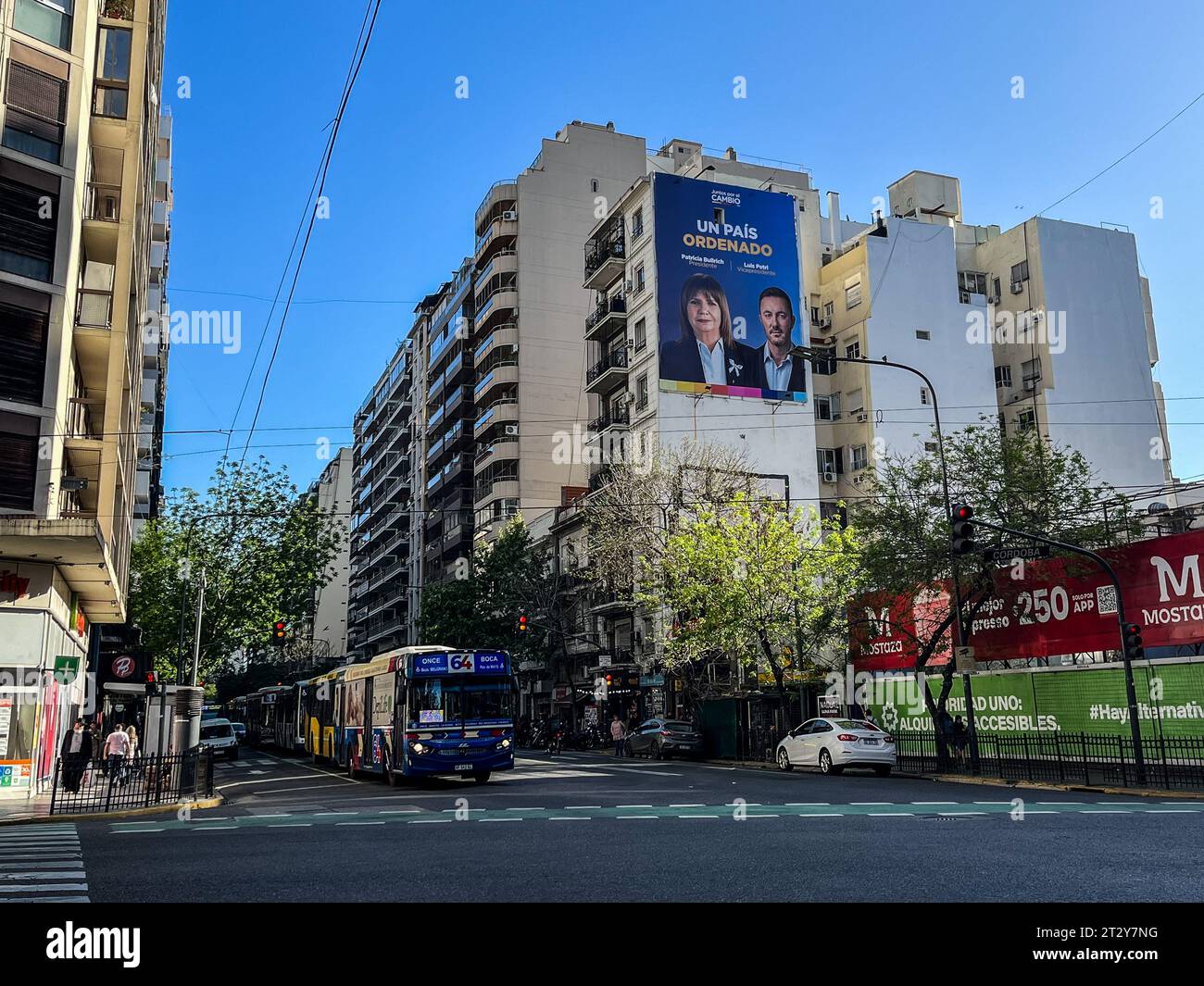 Buenos Aires, Argentina. 20th Oct, 2023. Political signs seen along the ...
