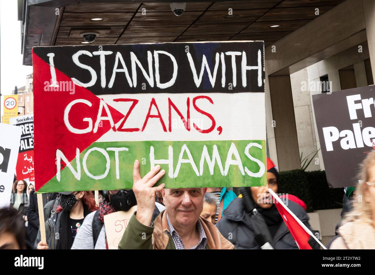 London, UK. 21st October 2023. National March for Gaza, stop the war on ...