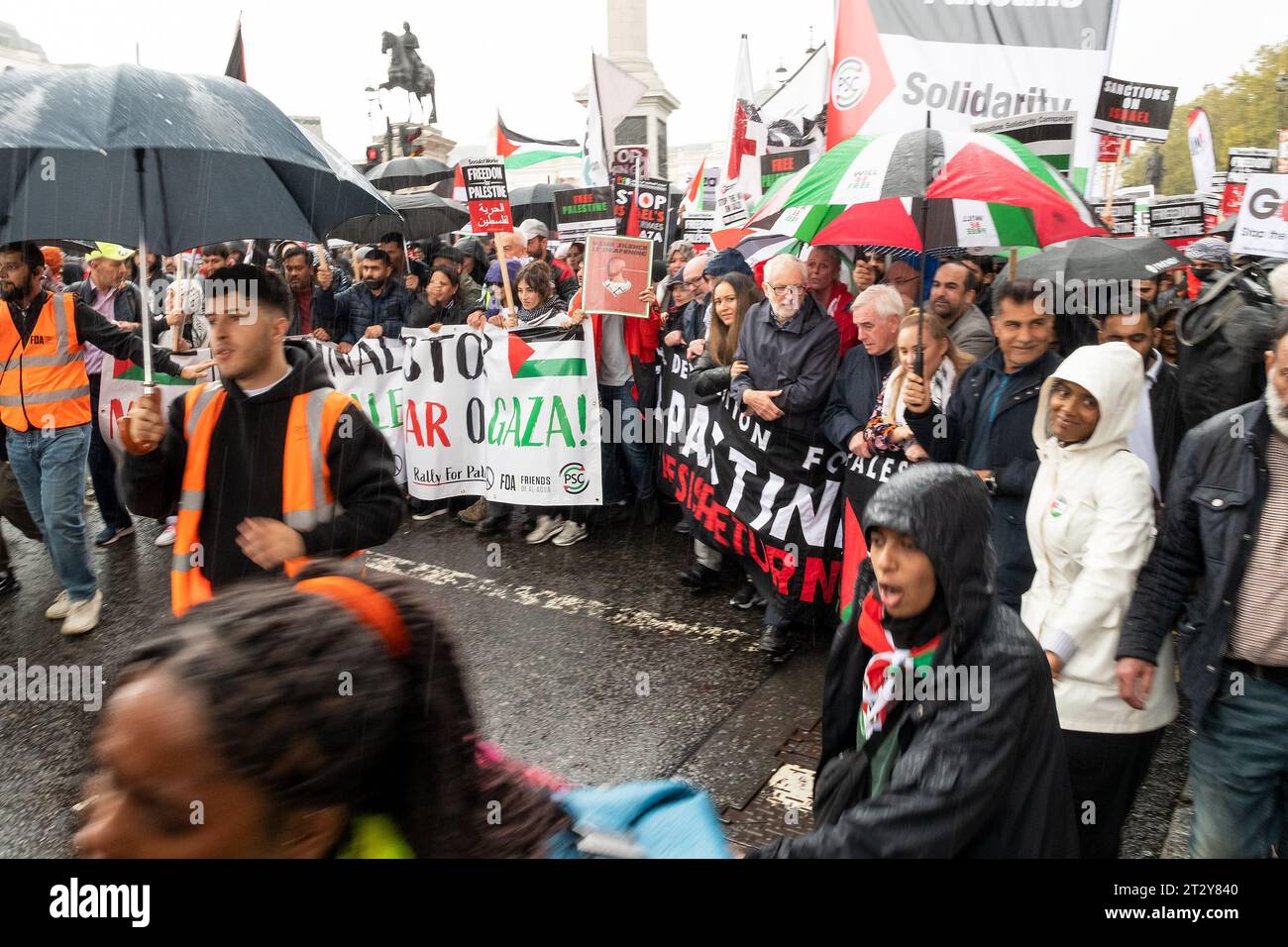 London, UK. 21st October 2023. National March for Gaza, stop the war on ...