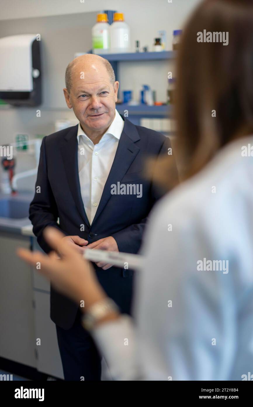 Teltow, Deutschland. 21st Oct, 2023. Chancellor Olaf Scholz, SPD ...