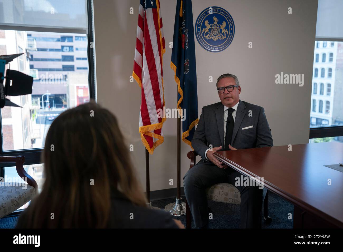 Pennsylvania's secretary of state Al Schmidt speaks during an interview ...