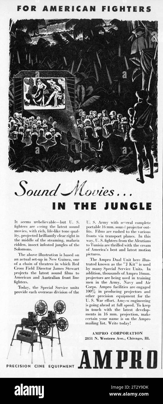 For American and Australian Soldiers in the Pacific War Sound Movies in ...