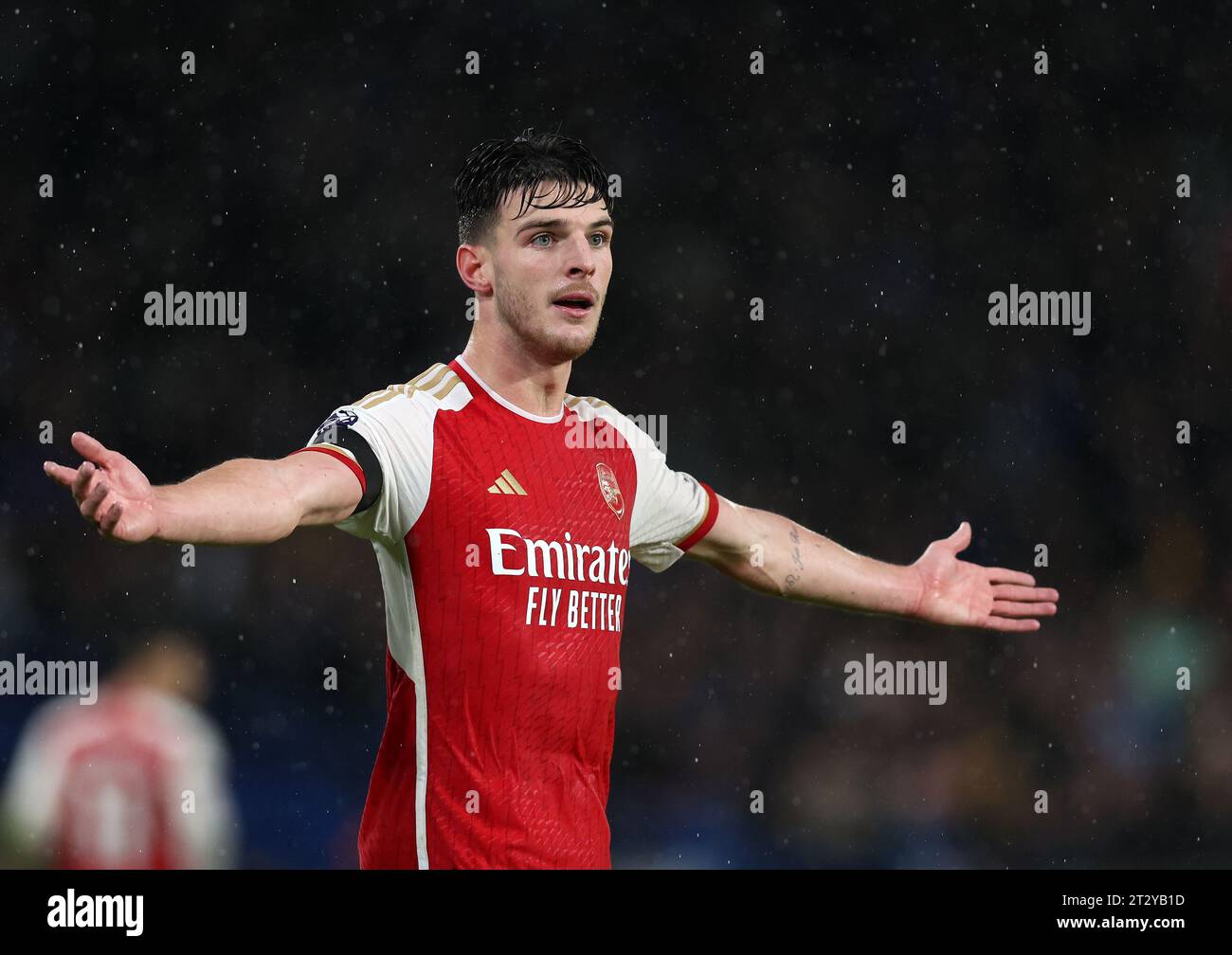 London, England, 21st October 2023. Declan Rice of Arsenal during the ...