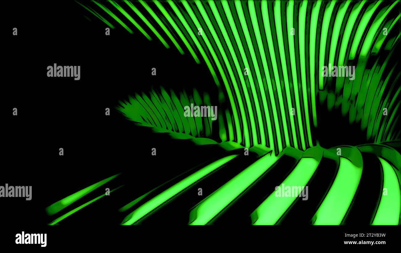 Moving shimmering lines in dark 3d tunnel. Design. Abstract flow of ...