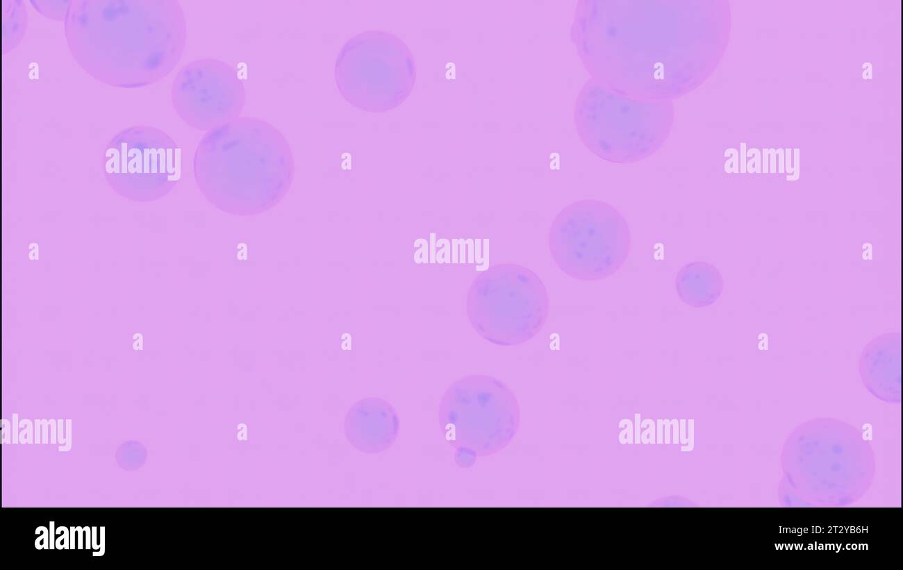 Animation of moving 3d bubbles on colored background. Design. 3D soap ...