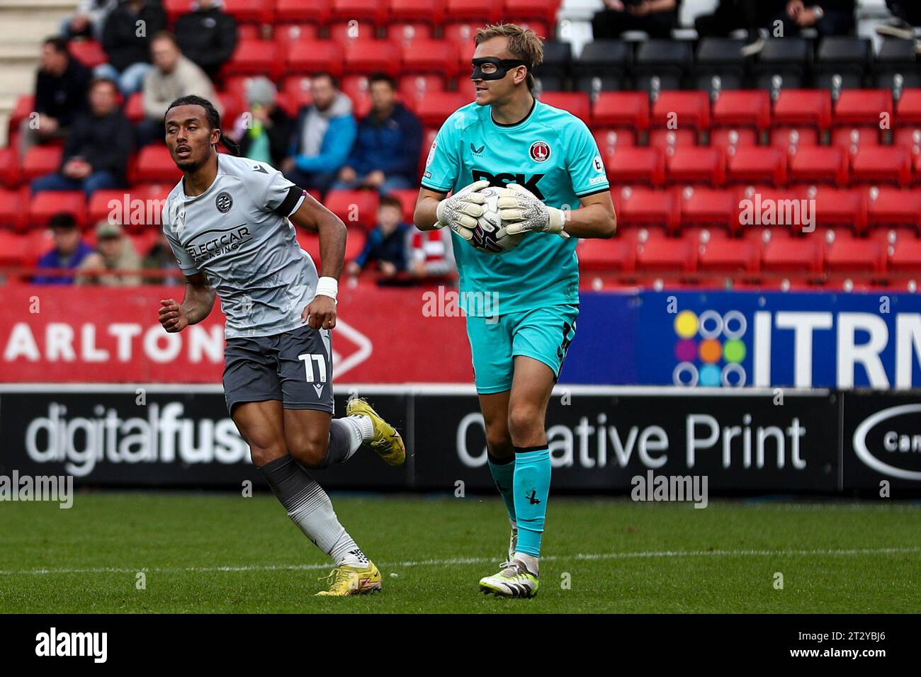 Ashley Maynard-Brewer of Charlton Athletic with the ball during the Sky ...