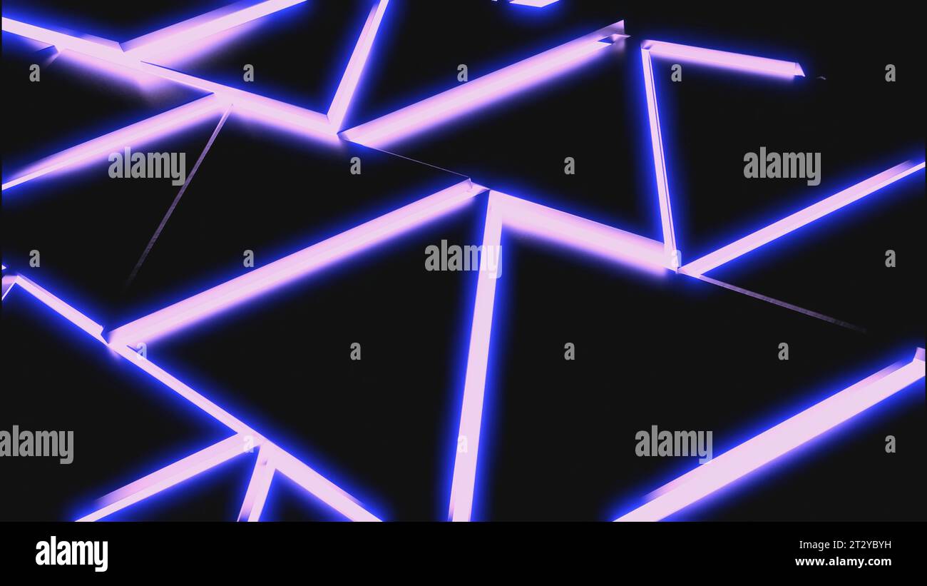 Computer Animation Of Disappearing And Appearing Triangles Design 3d