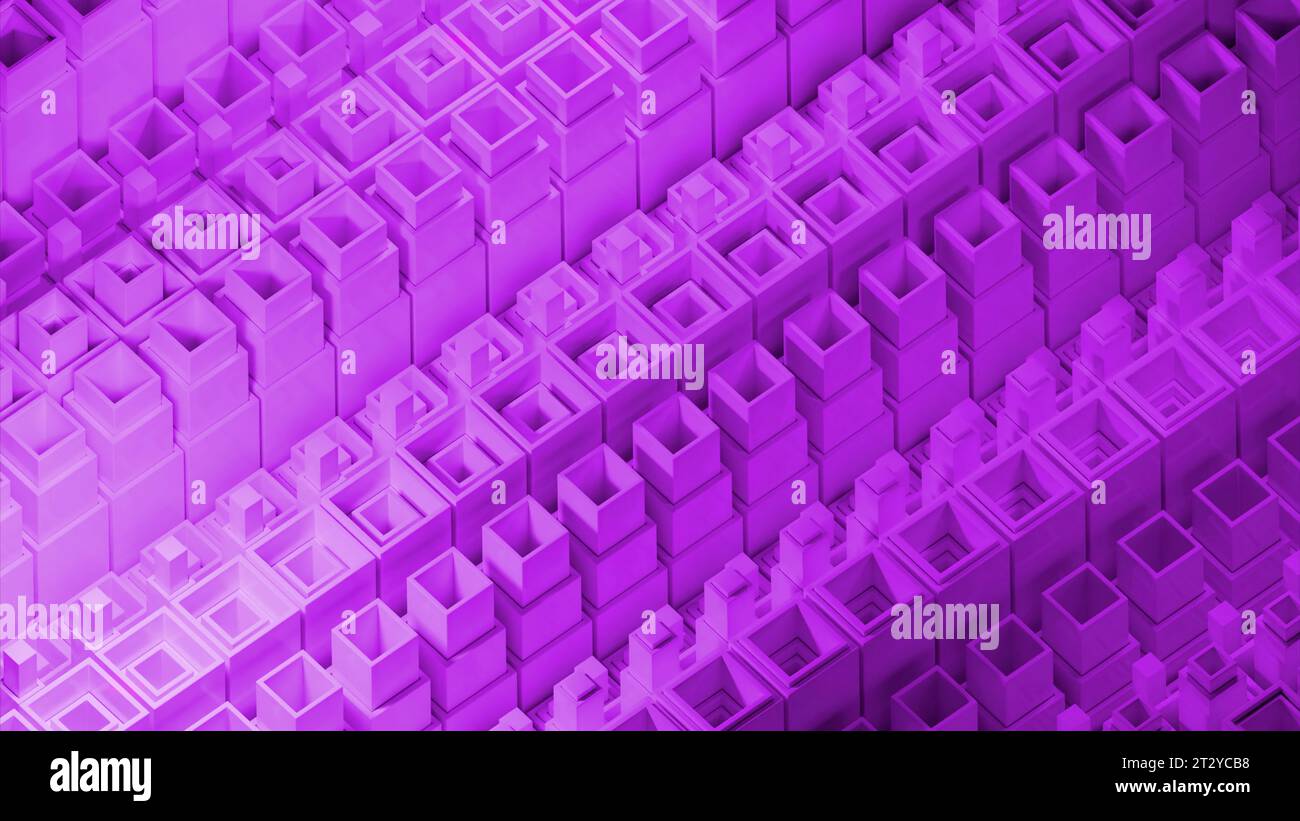 Pink and purple mosaic squares. Design. Cartoon animation with bouncing ...