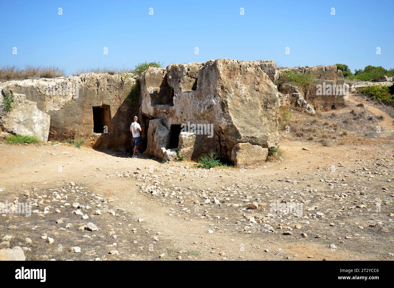 Paphos, Cyprus - September 27, 2023: UNESCO world heritage site - Tomb ...