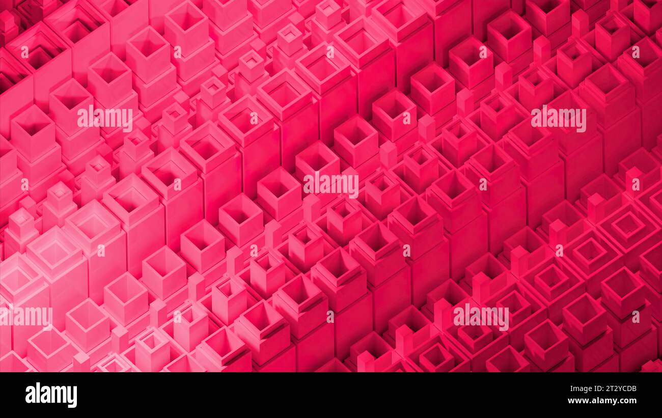 Pink and purple mosaic squares. Design. Cartoon animation with bouncing ...