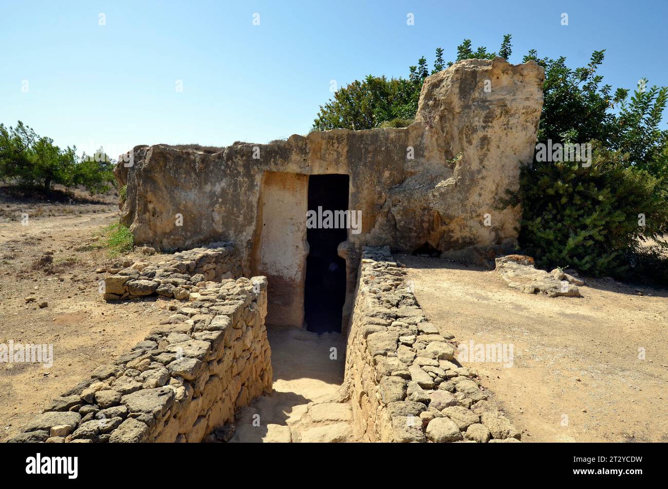 Paphos, Cyprus - September 27, 2023: UNESCO world heritage site - Tomb ...