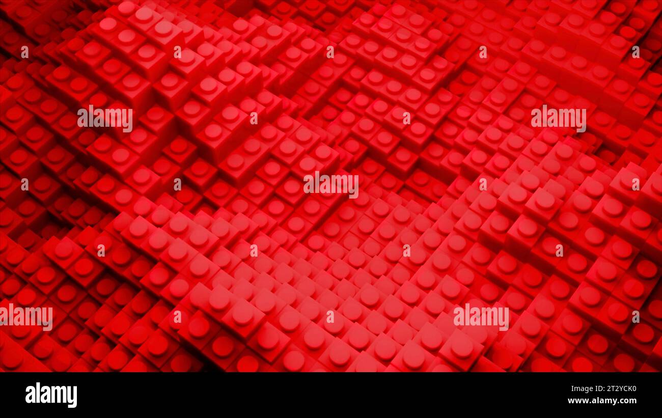 Geometric cyber field with 3d waves. Design. 3D waves of square columns ...