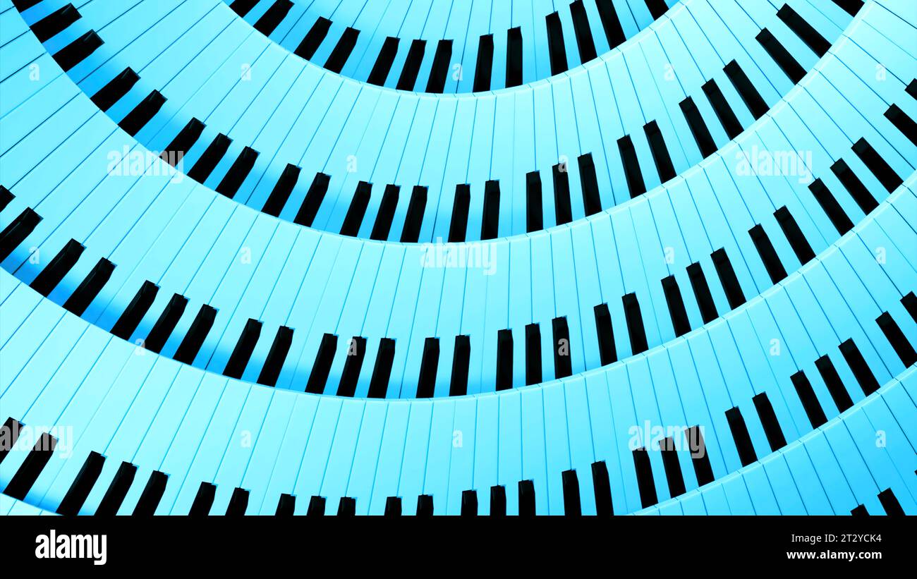 Blue and red rotating stripes. Design. A bright piano made in computer ...