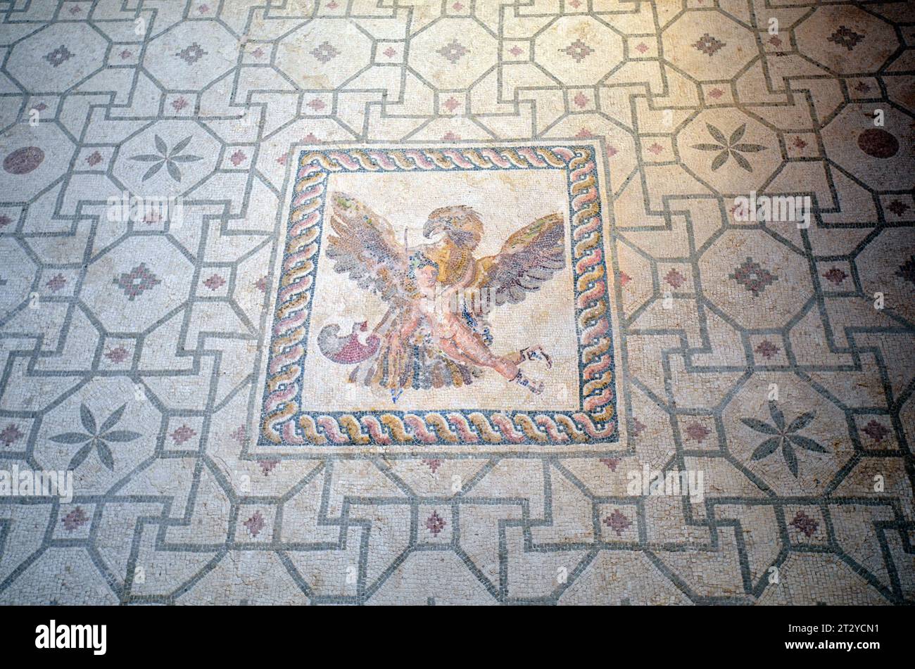 Paphos, Cyprus - mosaic in Archaeological Park of Kato Paphos a UNESCO ...