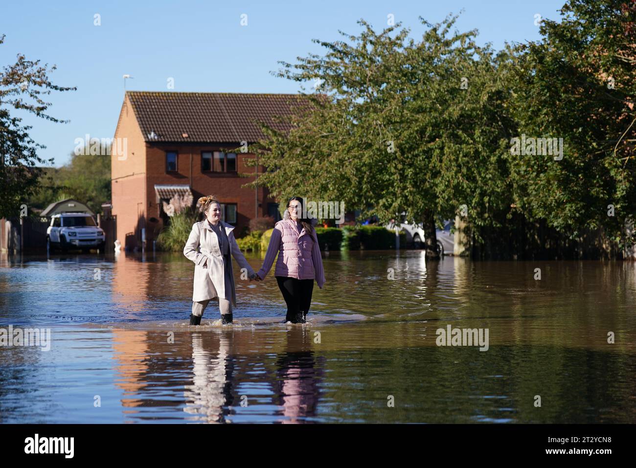 Flooding in Retford in Nottinghamshire, after Storm Babet battered the ...
