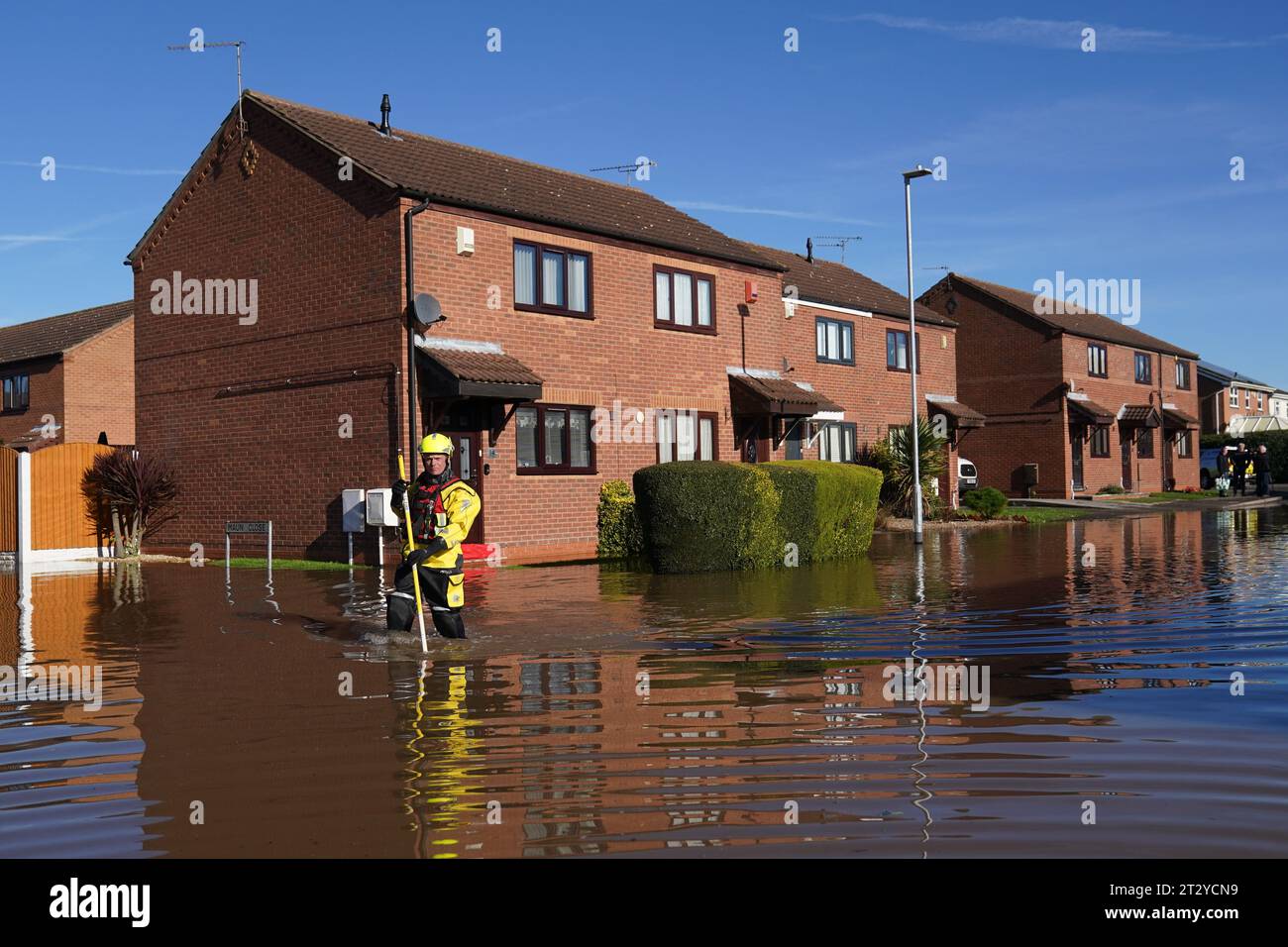 Flooding in Retford in Nottinghamshire, after Storm Babet battered the ...