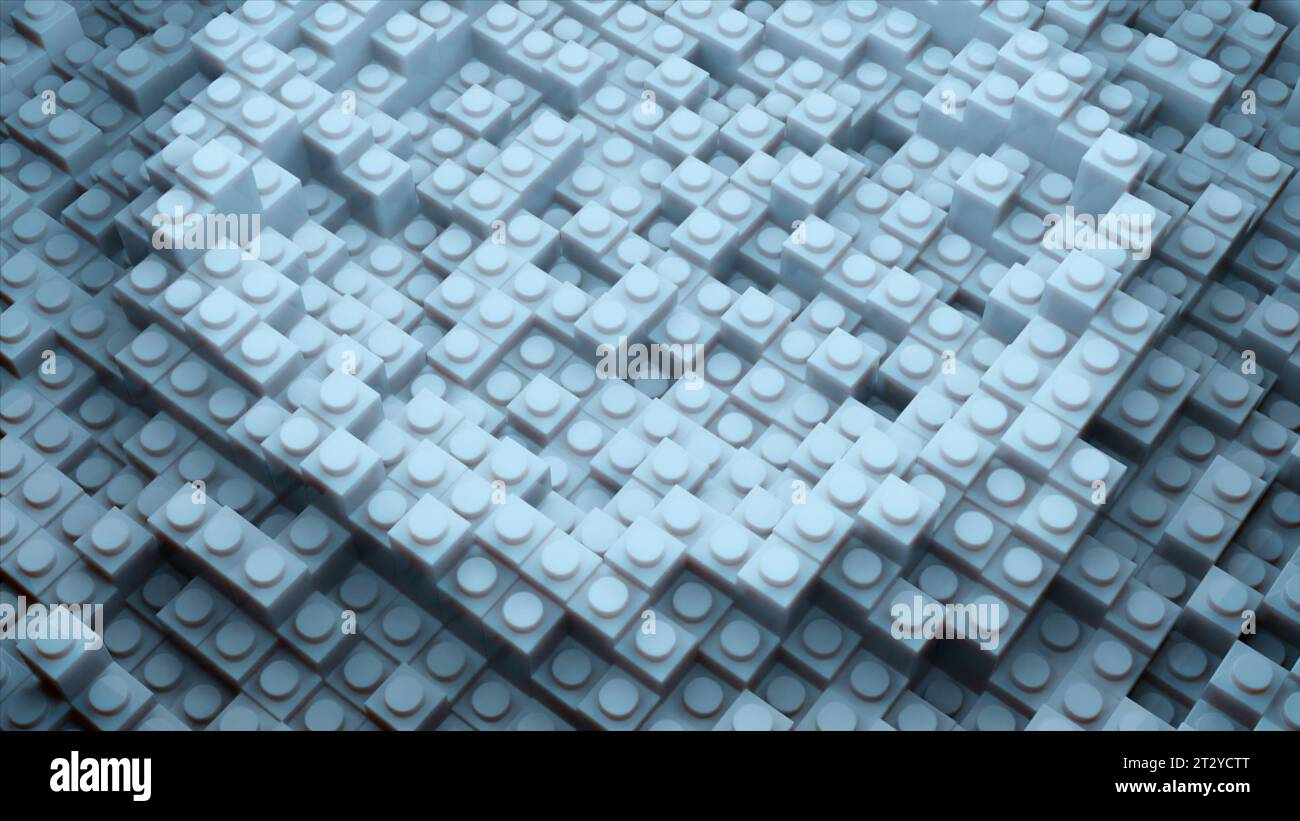 Circular waves on surface of structural cubes. Design. Cubes with dots ...