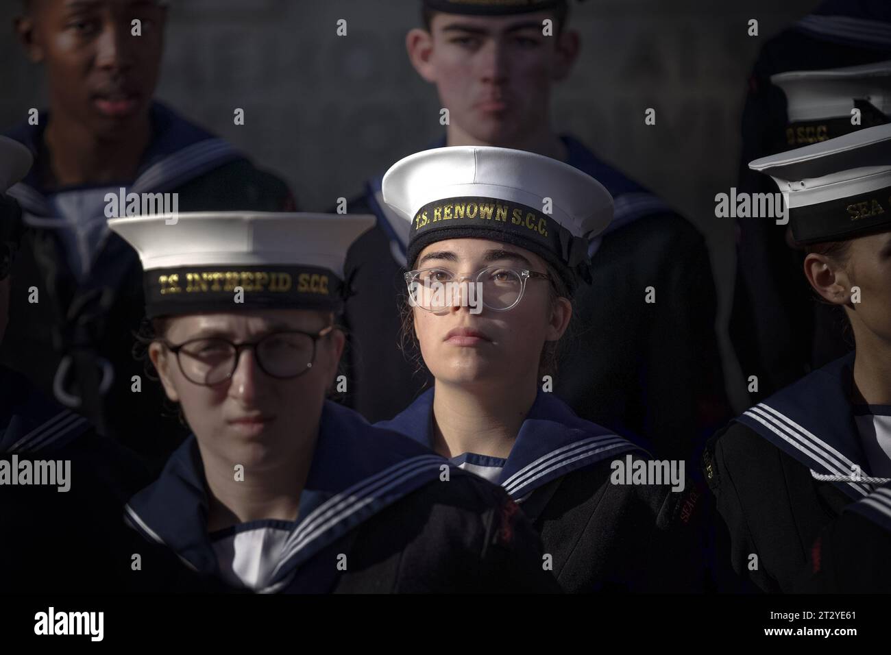 London, UK. 22nd Oct 2023. Sea Cadets prepare in Horse Guards Parade in ...