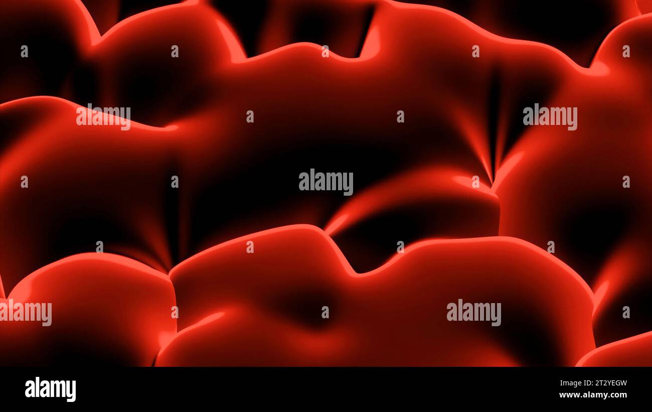 Dense moving liquid on surface. Design. Bubbling liquid substance with ...